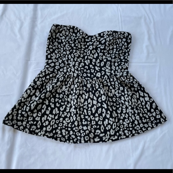 Material Girl | Tops | Material Girl Animal Print Corset Peplum Top ...